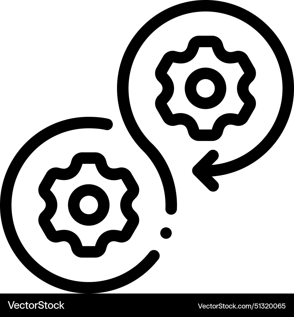 Agile icon thin linear style design isolated on Vector Image