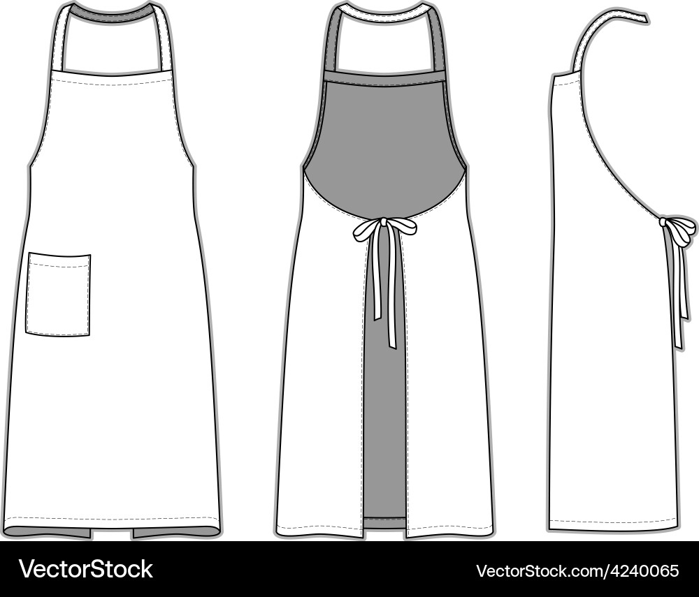 Apron Template Set Royalty Free Vector Image - VectorStock
