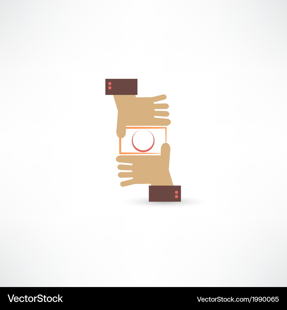 Camera hands icon Royalty Free Vector Image - VectorStock
