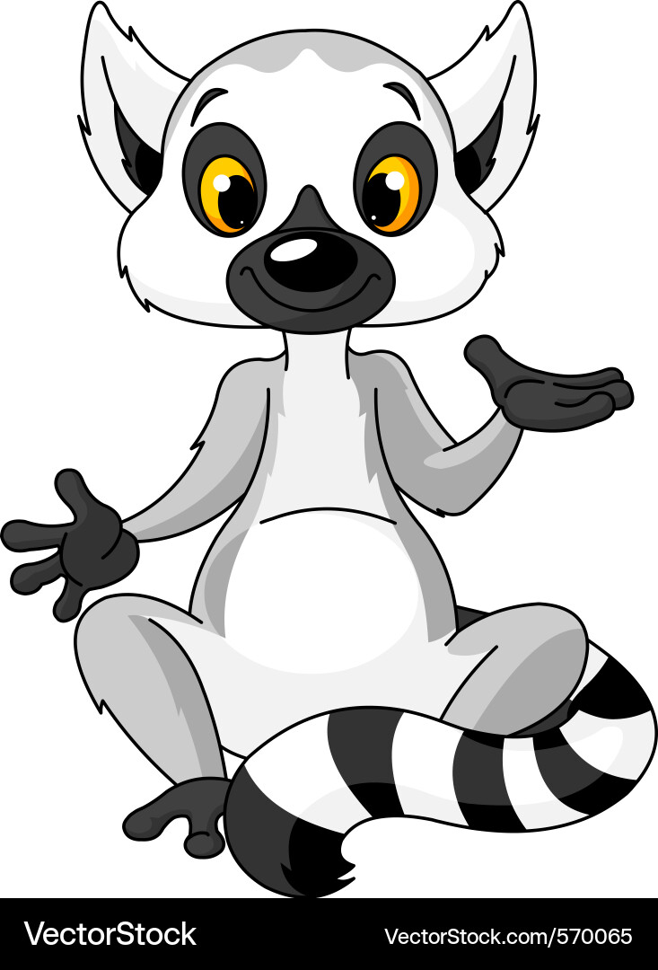 Cartoon emur Royalty Free Vector Image - VectorStock