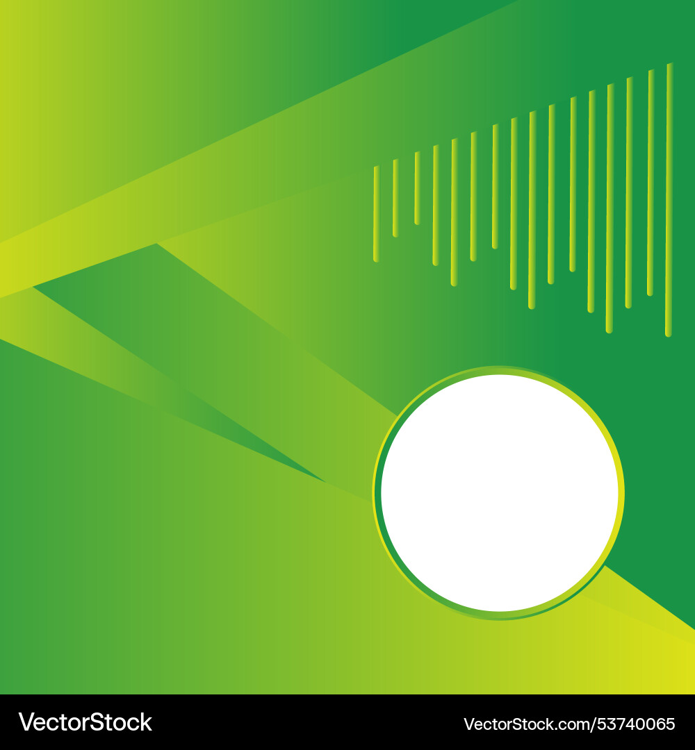 Creative green gradient with white circle Vector Image