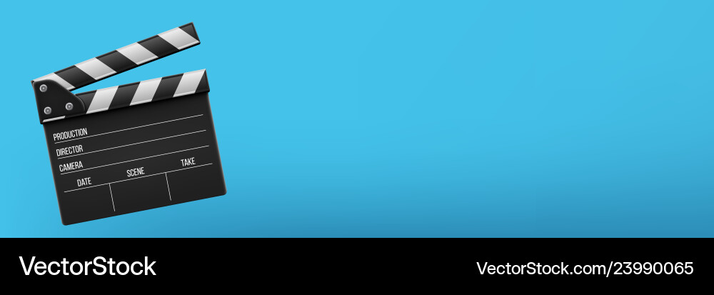 Creative of 3d realistic movie Royalty Free Vector Image