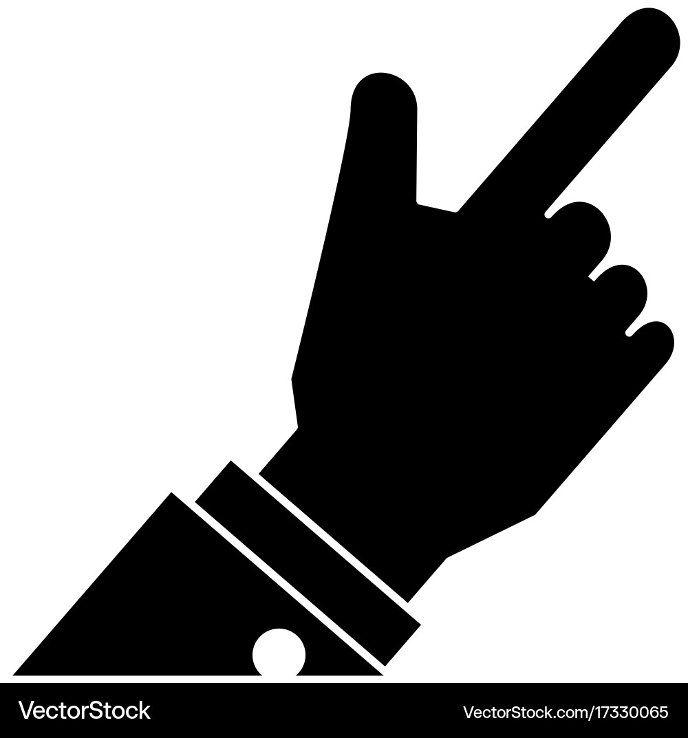 Human hand touching icon Royalty Free Vector Image