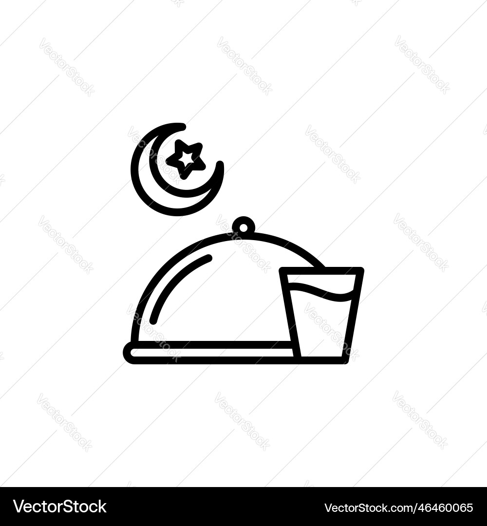 Iftar icon with outline style suitable for any Vector Image