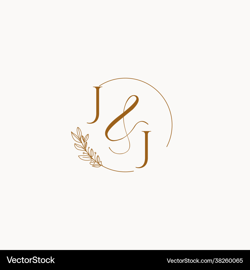 Jj initial wedding monogram logo Royalty Free Vector Image