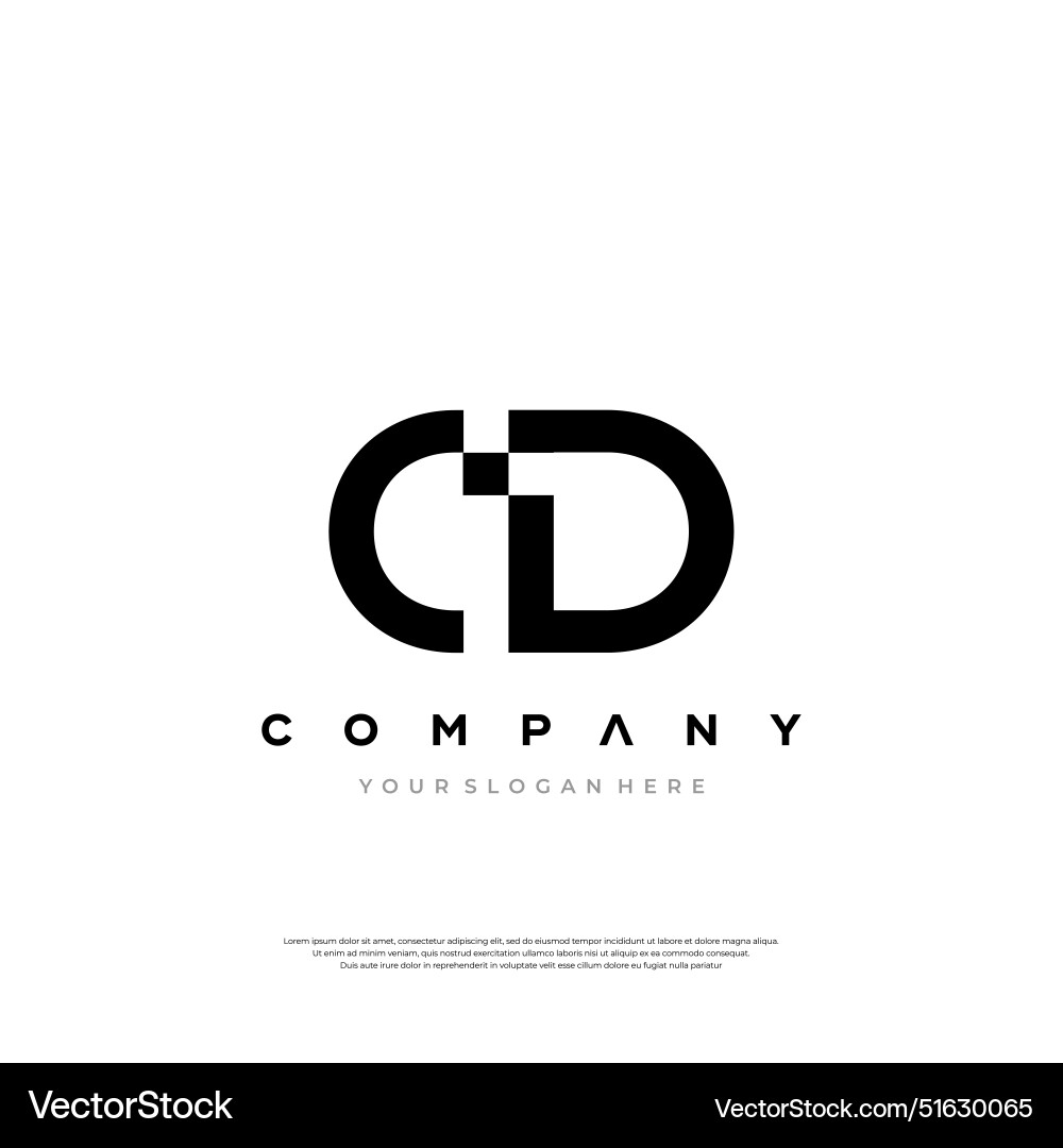 Modern cd logo design Royalty Free Vector Image