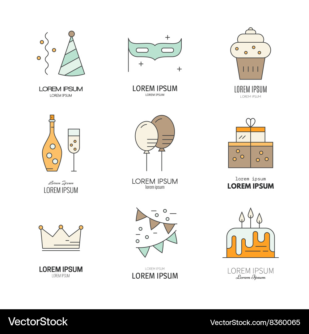 Party logo Royalty Free Vector Image - VectorStock