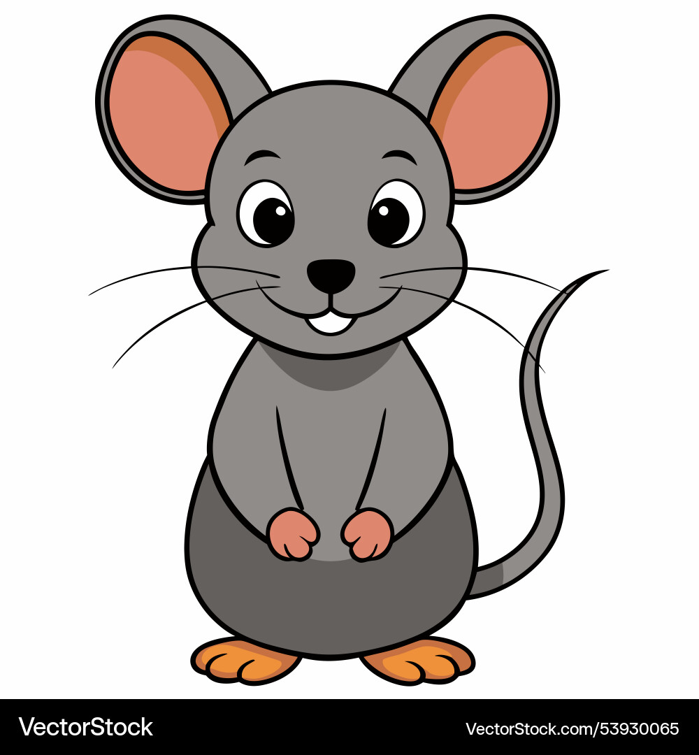 Rodents animal flat on white background Royalty Free Vector