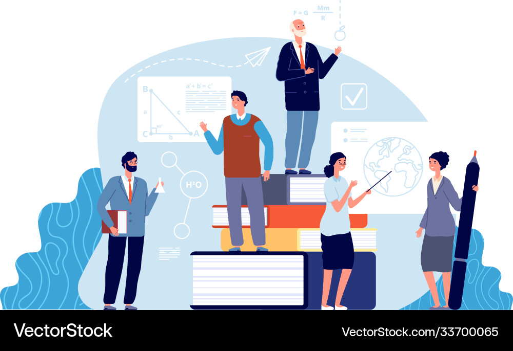 Teachers concept academics school education Vector Image