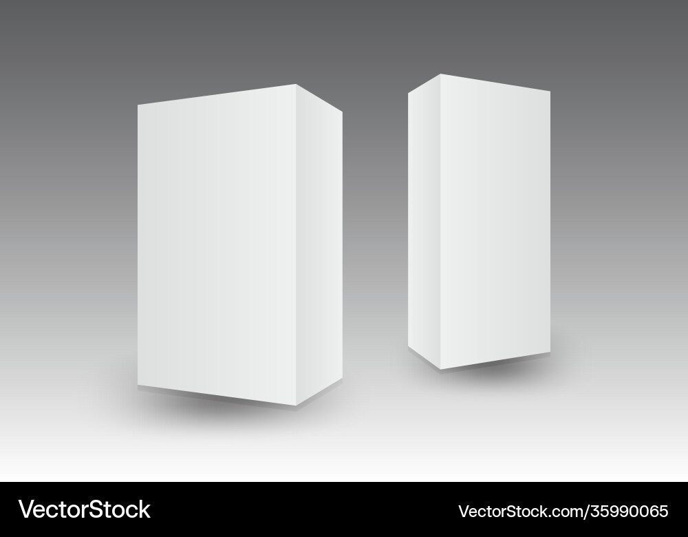 White 3d packaging box - design Royalty Free Vector Image