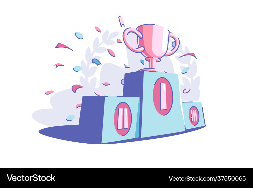 Winners sport trophy Royalty Free Vector Image