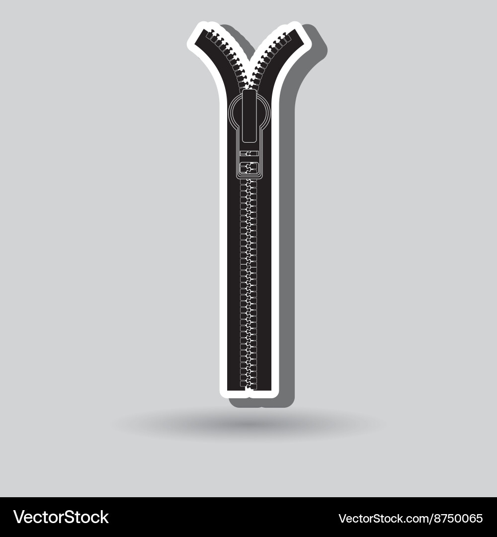 Zipper isolated design Royalty Free Vector Image