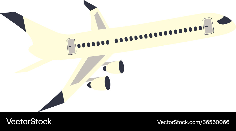 Airplane flying travel Royalty Free Vector Image
