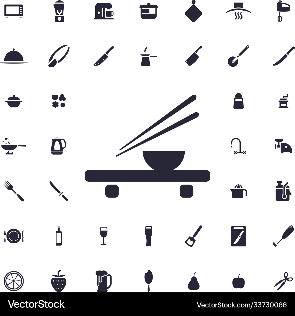 Asian Food Bowl Icon Royalty Free Vector Image