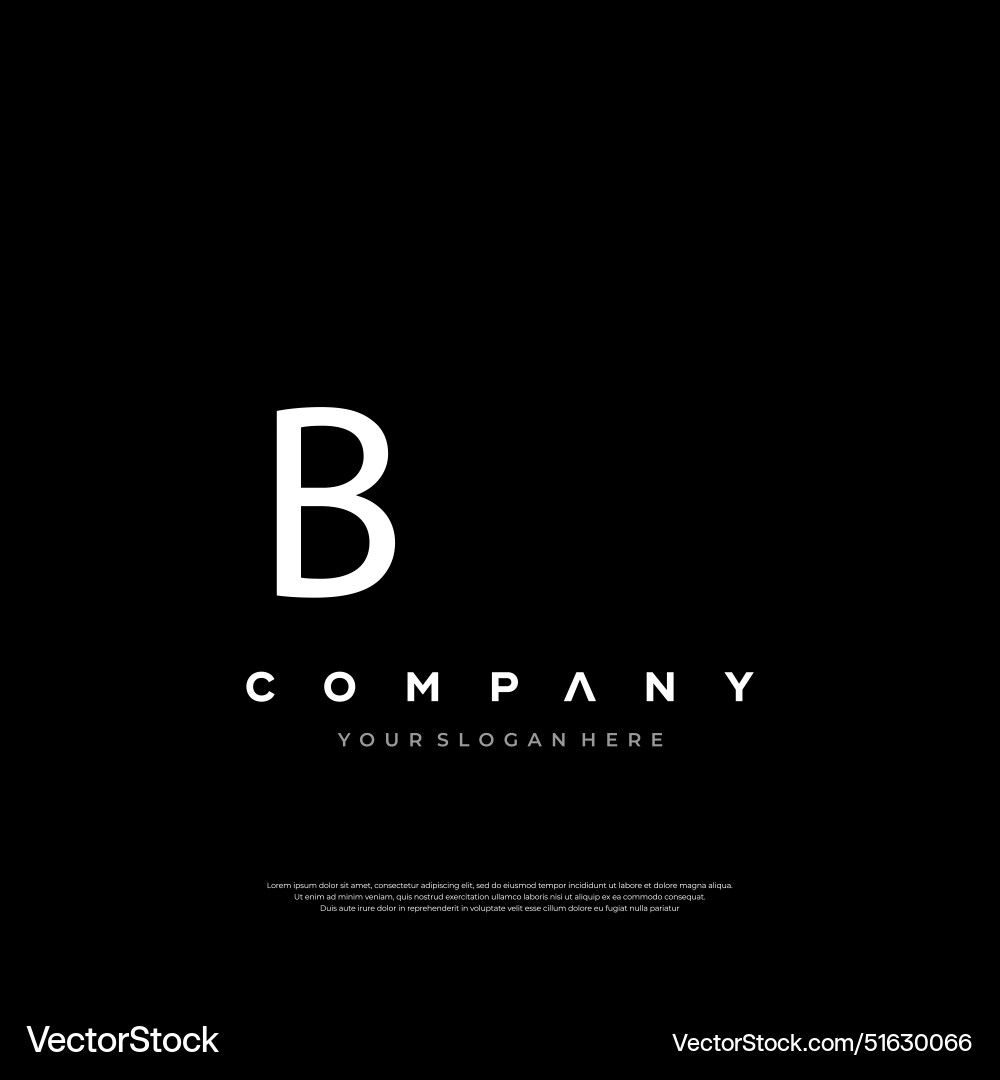 Bold b branding logo Royalty Free Vector Image