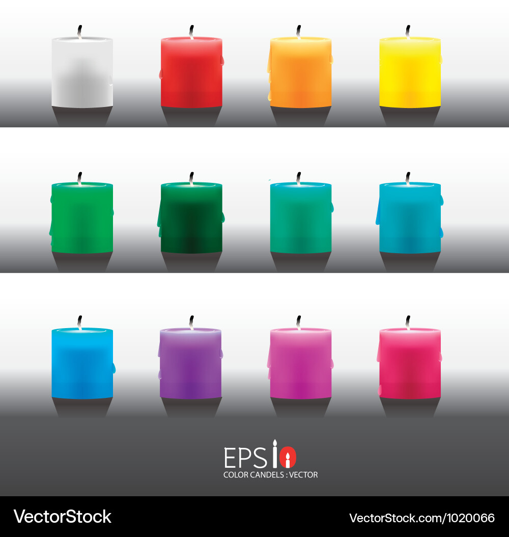 Candle color Royalty Free Vector Image - VectorStock