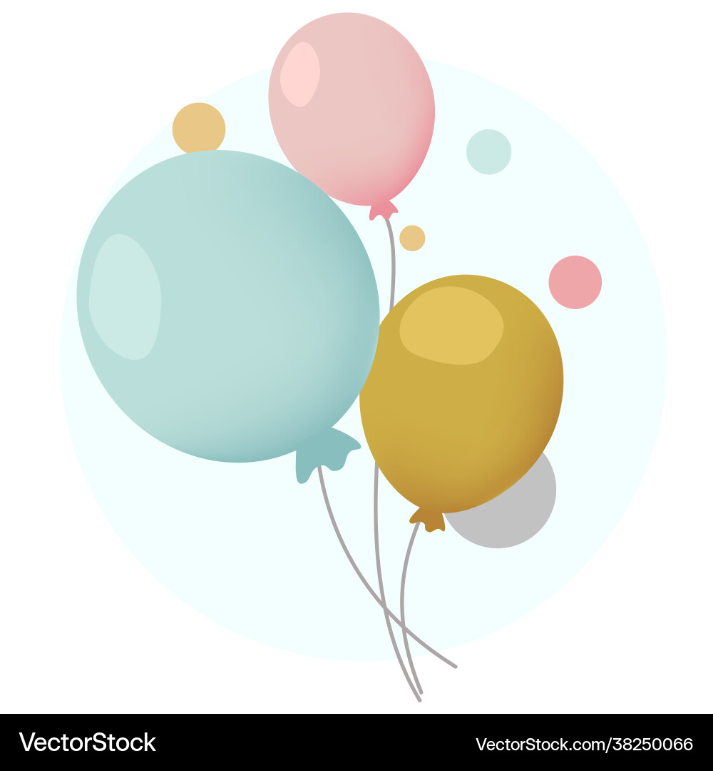 Colorful festive balloons design Royalty Free Vector Image