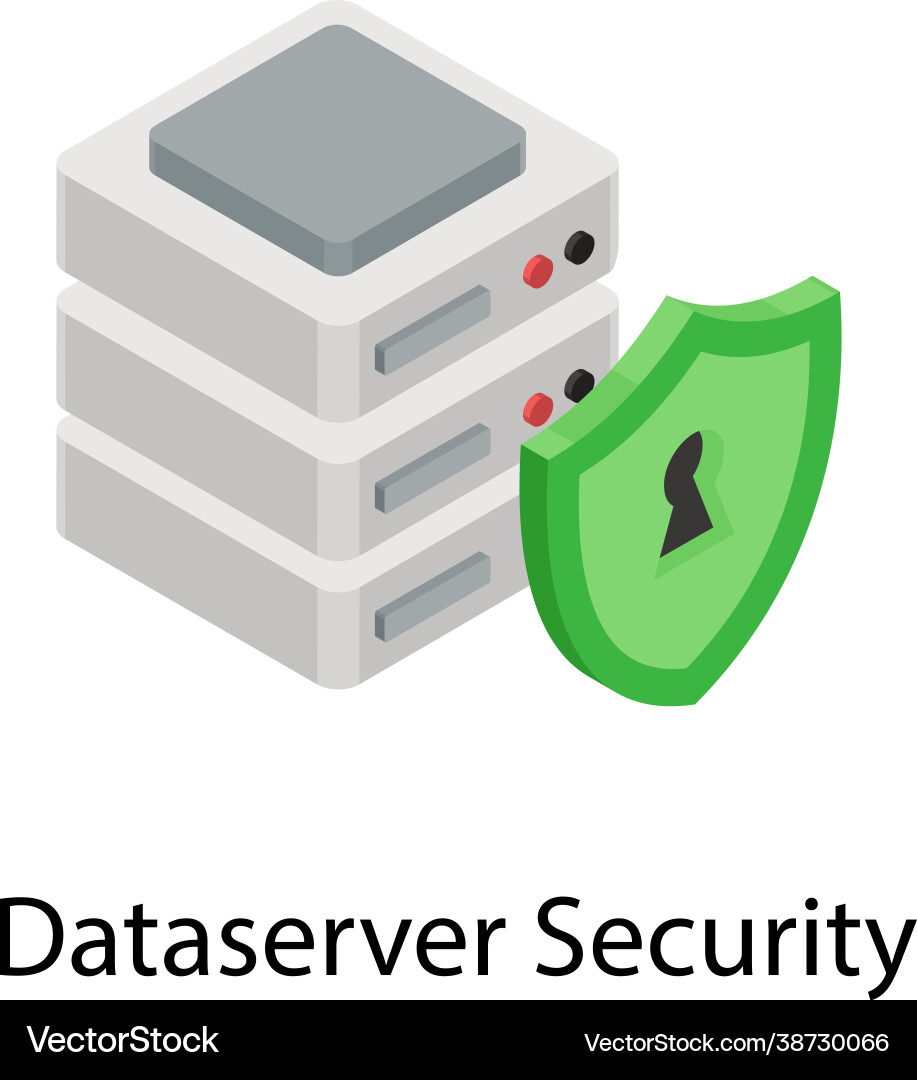 Dataserver security Royalty Free Vector Image - VectorStock