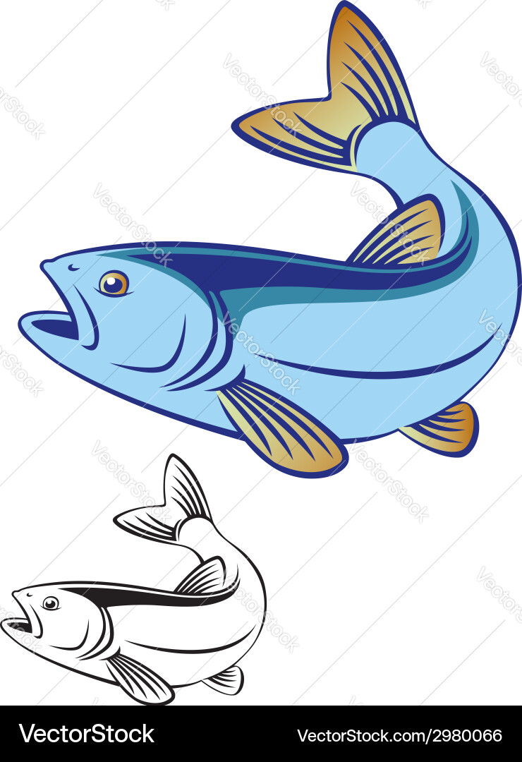 Fish chub Royalty Free Vector Image - VectorStock