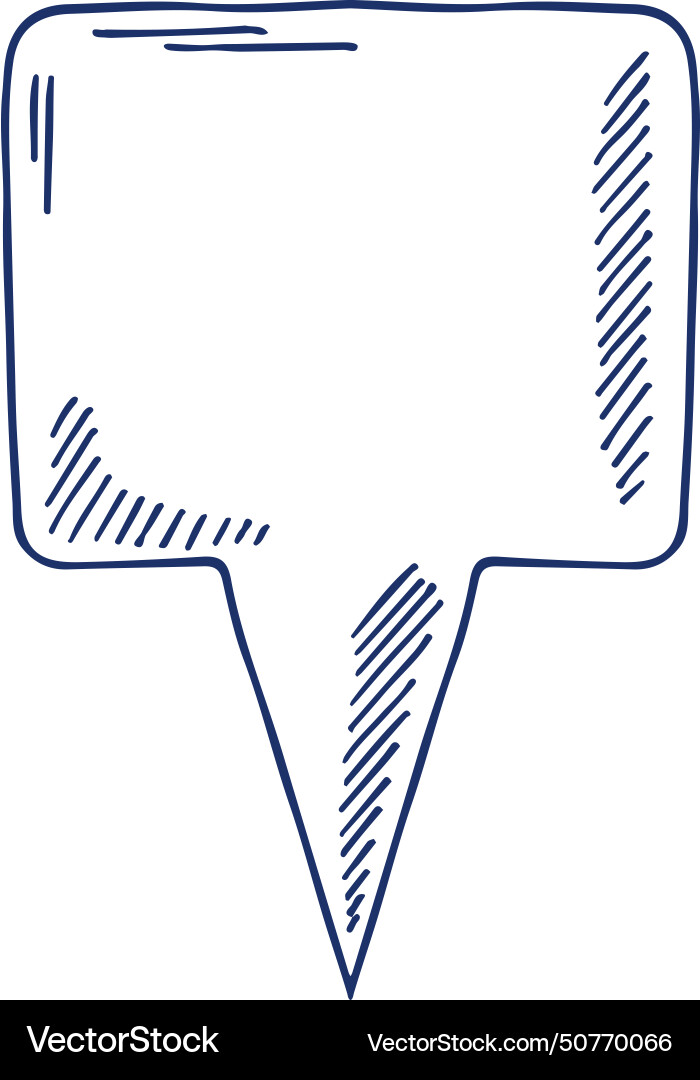 Geo pointer blank template hand drawn doodle Vector Image