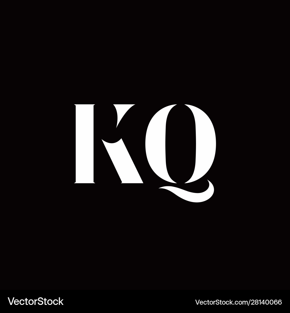 Kq logo letter initial designs template Royalty Free Vector