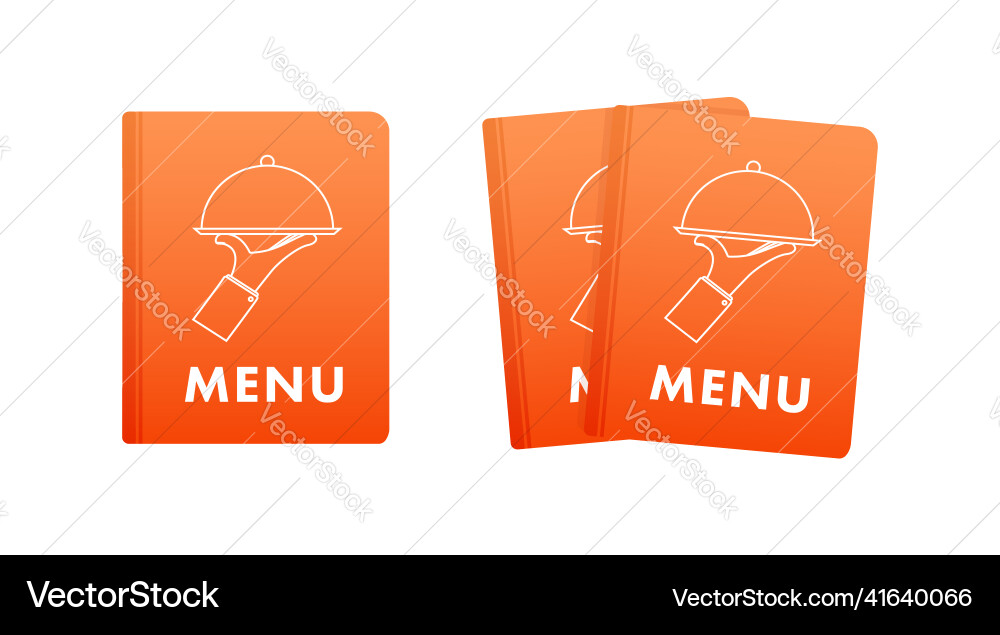 Menu book food design template cafe Royalty Free Vector