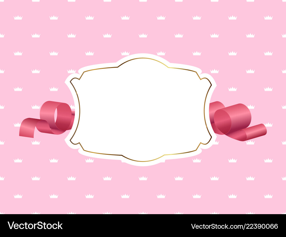 Princess crown background Royalty Free Vector Image