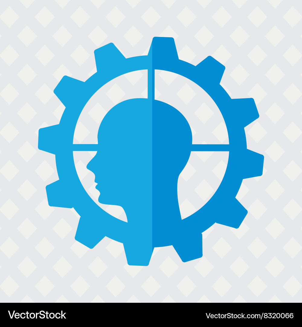 Profile human design Royalty Free Vector Image
