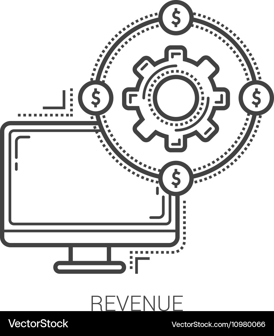 Revenue line icons Royalty Free Vector Image - VectorStock