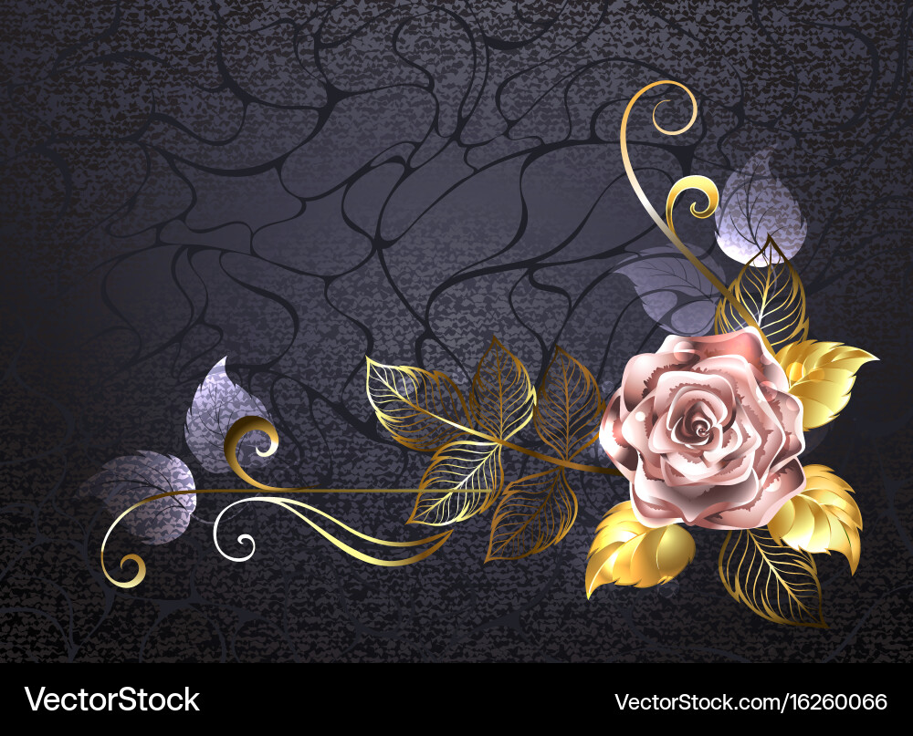 Rose from pink gold Royalty Free Vector Image - VectorStock