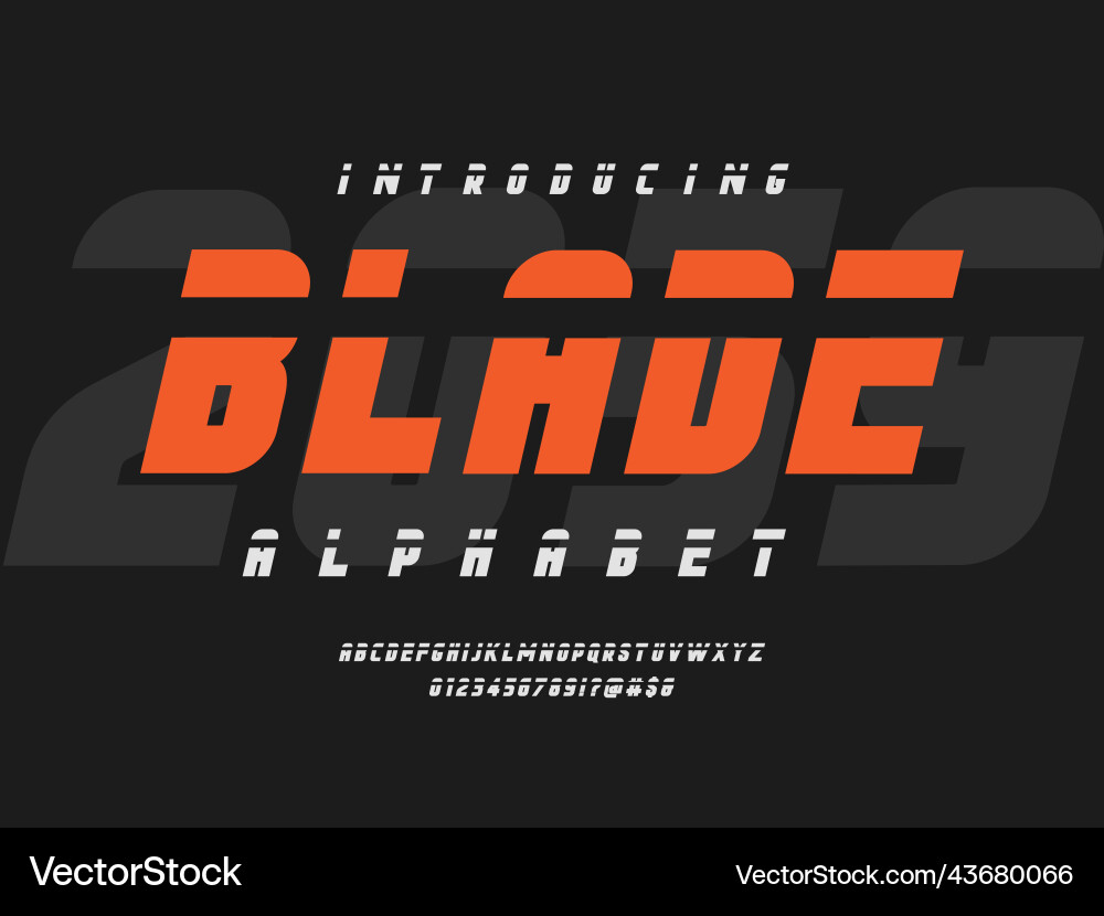 Sci fi font Royalty Free Vector Image - VectorStock