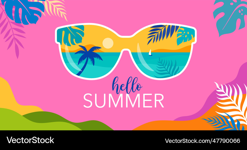 Summer fun concept design creative background Vector Image