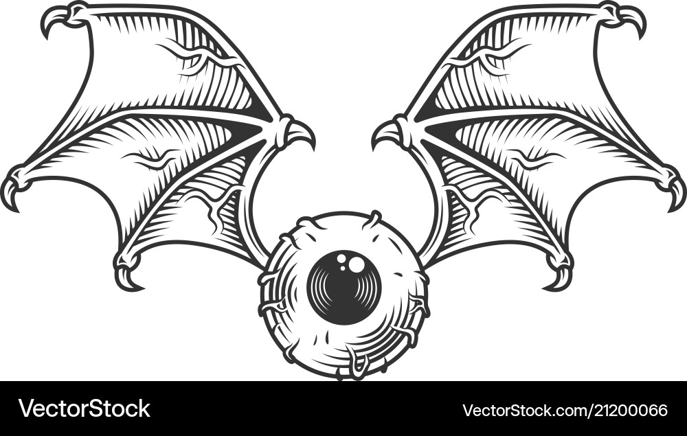 Vintage Winged Eye Symbol Royalty Free Vector Image