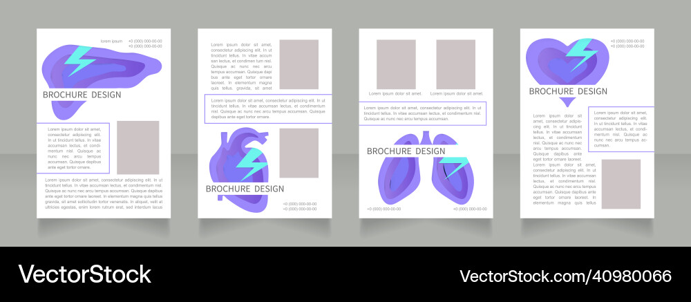 X ray research advantages blank brochure layout Vector Image