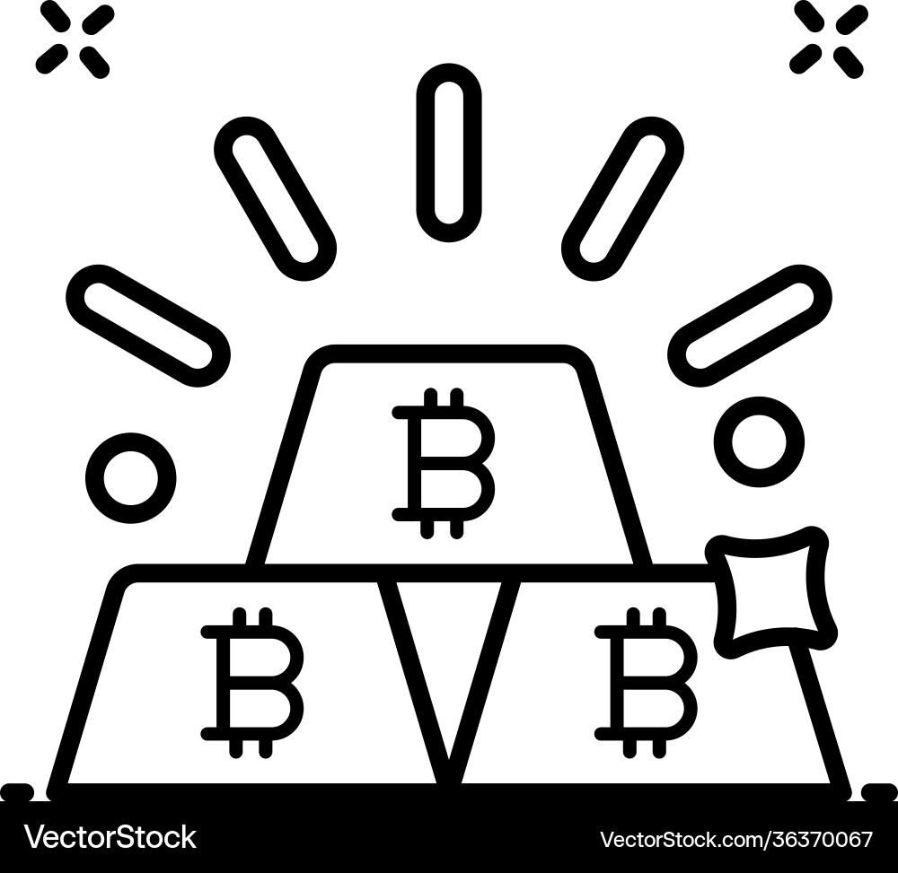 Bitcoin Milliarden Lizenzfreies Vektorbild - VectorStock