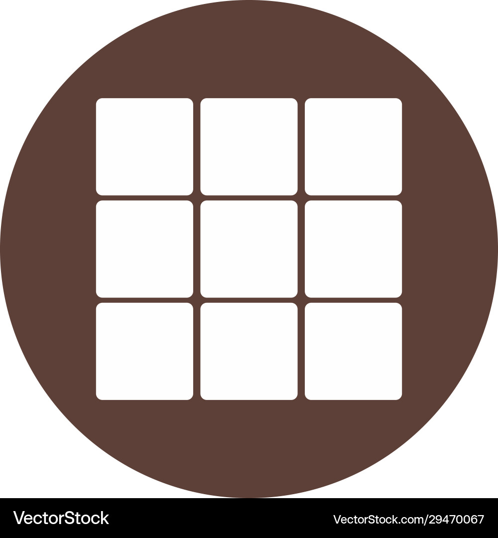 Grid icon isolated on background Royalty Free Vector Image