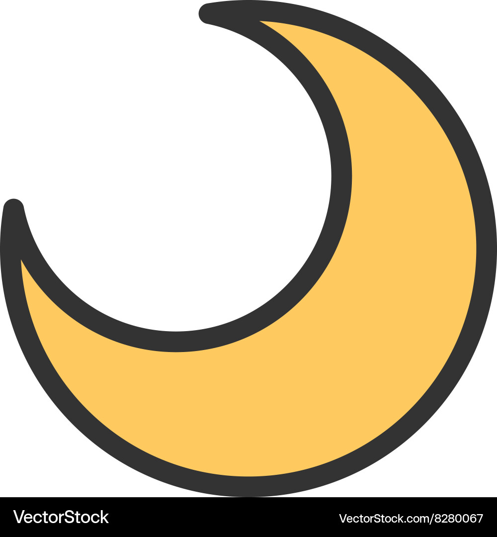 Half moon Royalty Free Vector Image - VectorStock