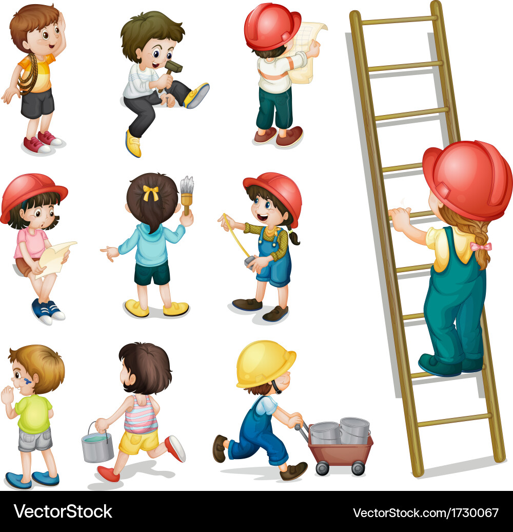 Hardworking Boy Vector Images (92)