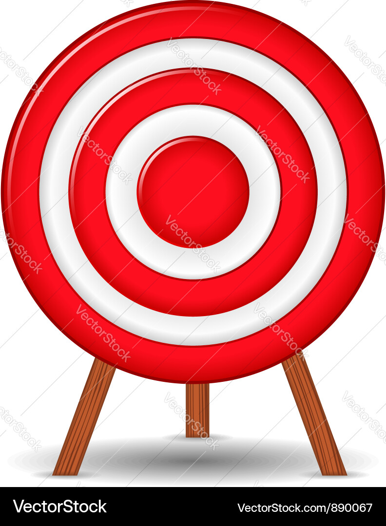 Red target Royalty Free Vector Image - VectorStock