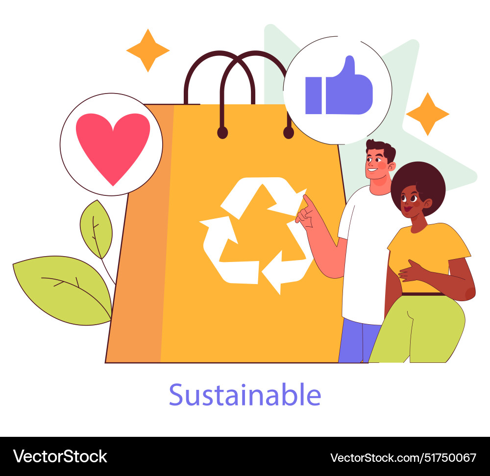 Social responsibility flat Royalty Free Vector Image