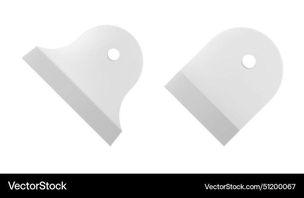 Stainless steel putty knife set isolated Vector Image