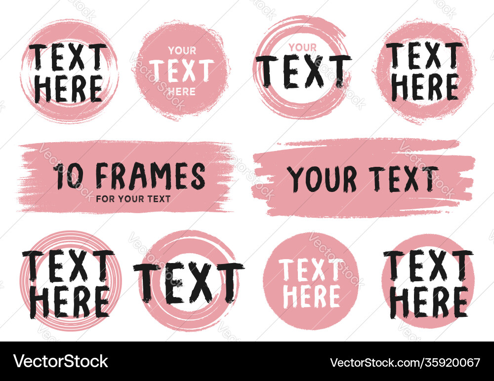 Trendy runde Hintergründe und Rahmen für Text Vektorbild