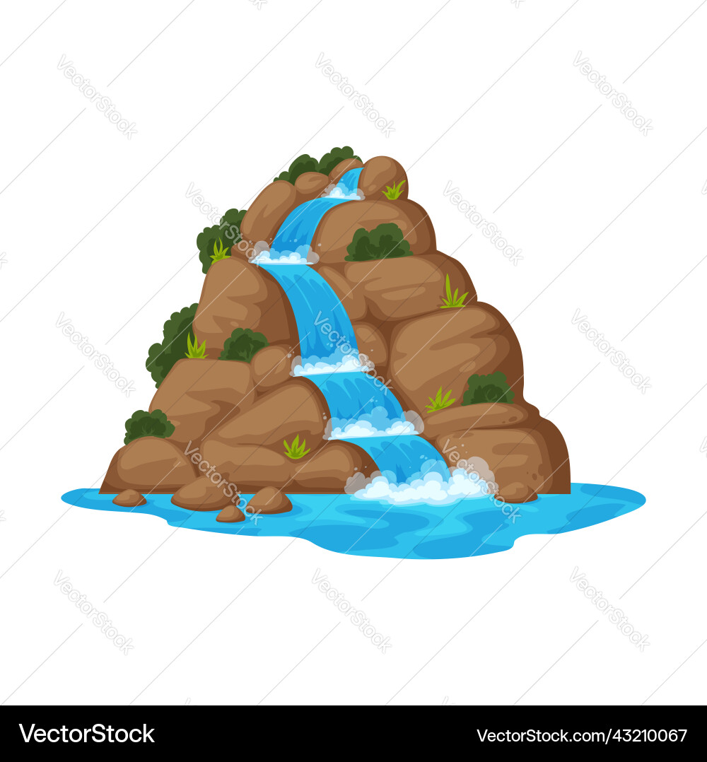 Water cascade stream falling river waterfall scene