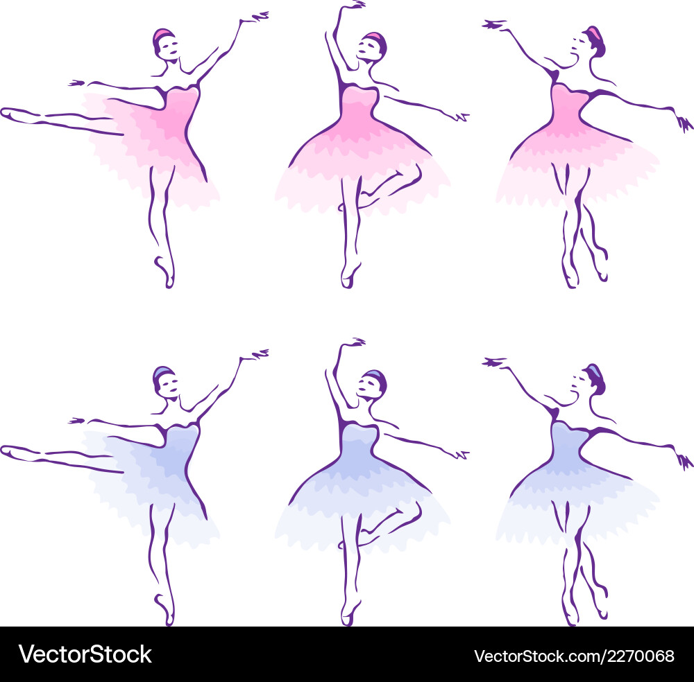 Ballet woman-dancers Royalty Free Vector Image