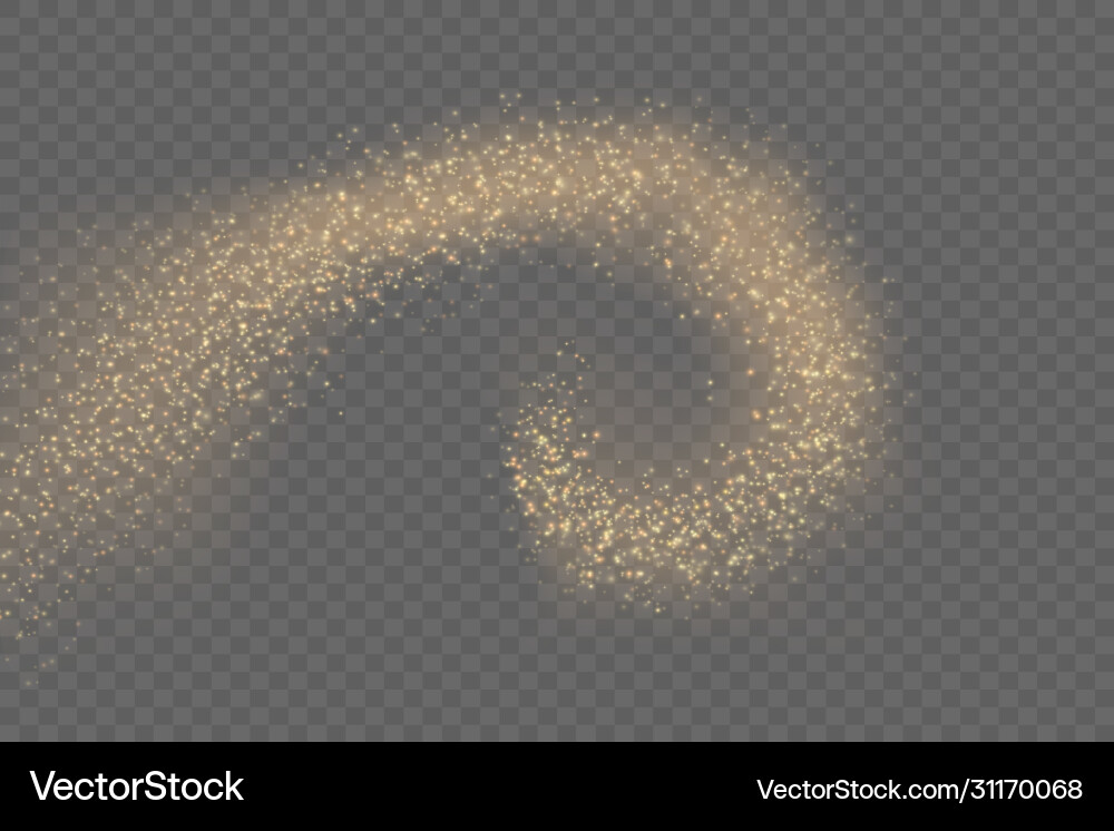 Beautiful yellow dust Royalty Free Vector Image