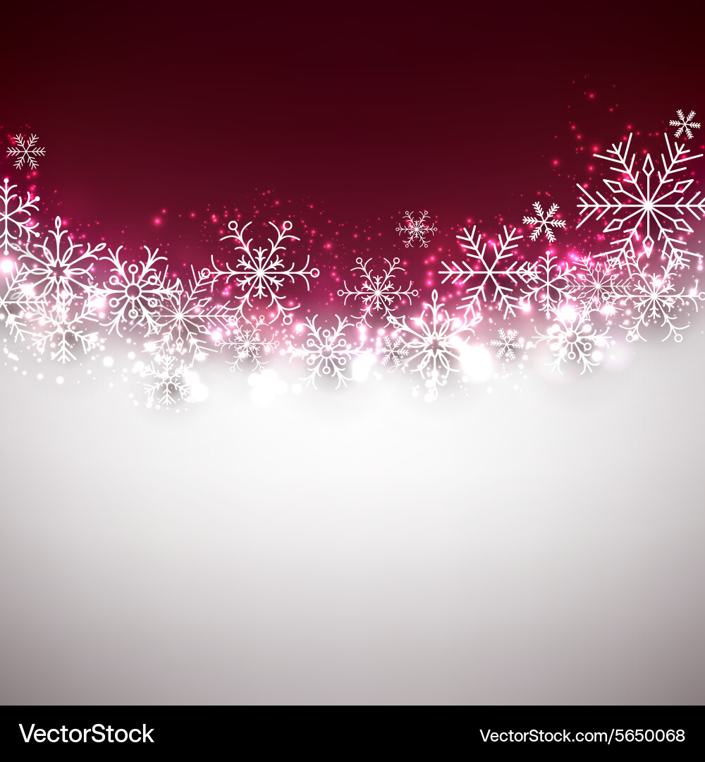 Christmas background with fallen snowflakes Vector Image