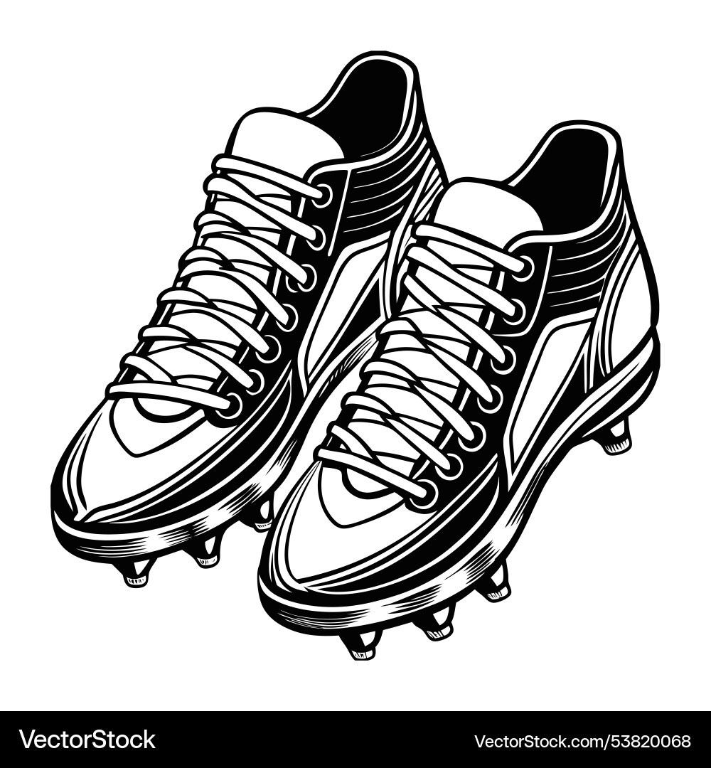 Cleats silhouette isolated Royalty Free Vector Image