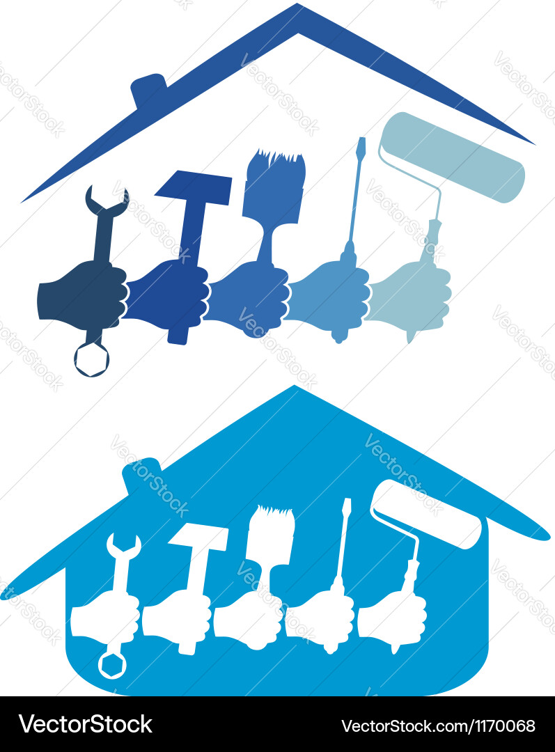 Design home repair Royalty Free Vector Image - VectorStock