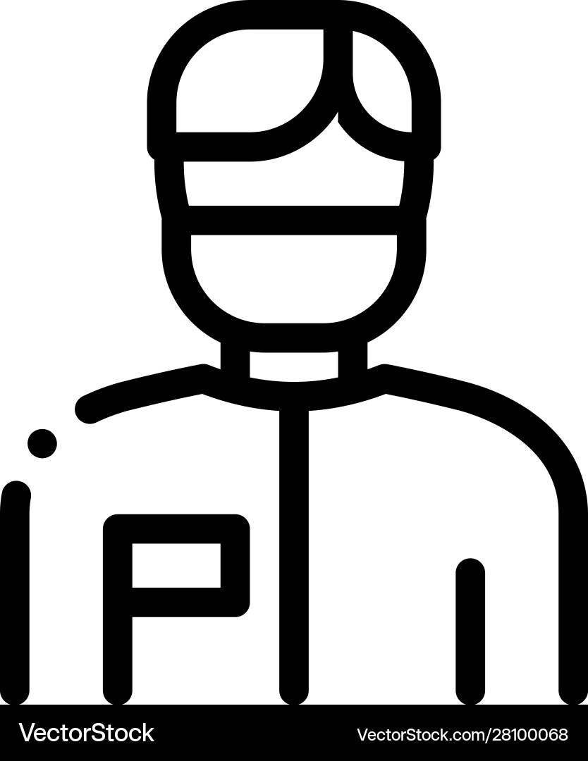 Doctor surgeon man icon outline Royalty Free Vector Image