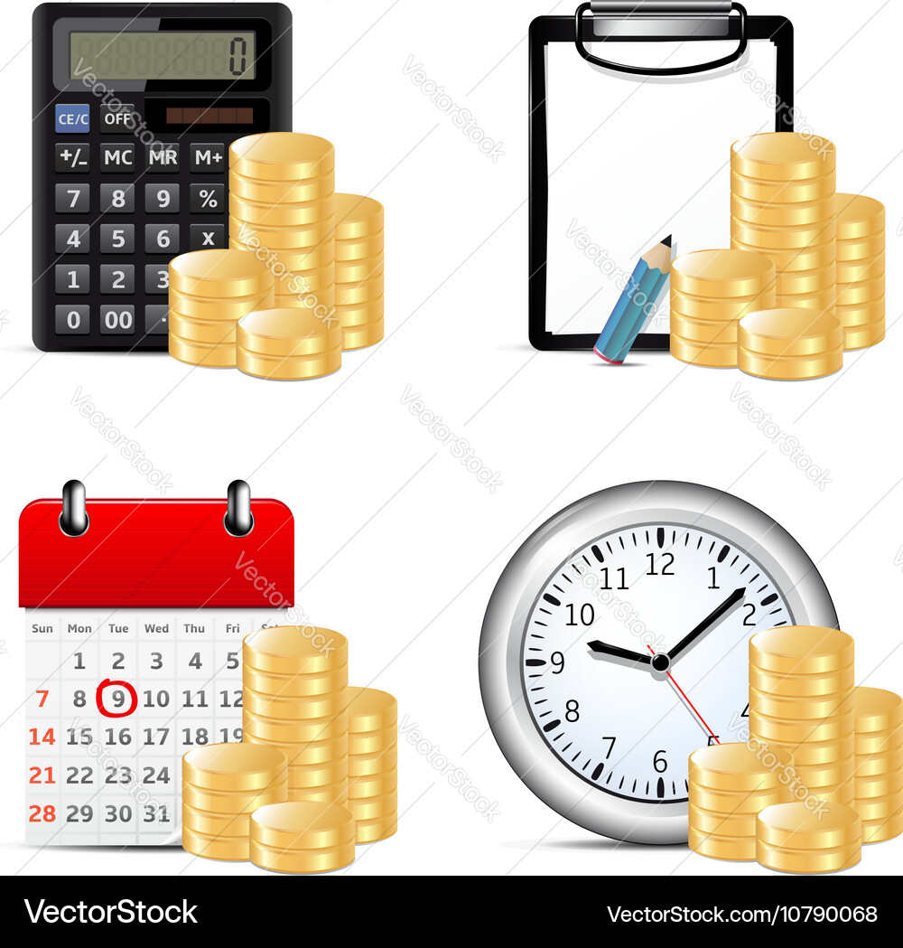 Finanzen Icons Lizenzfreies Vektorbild - VectorStock